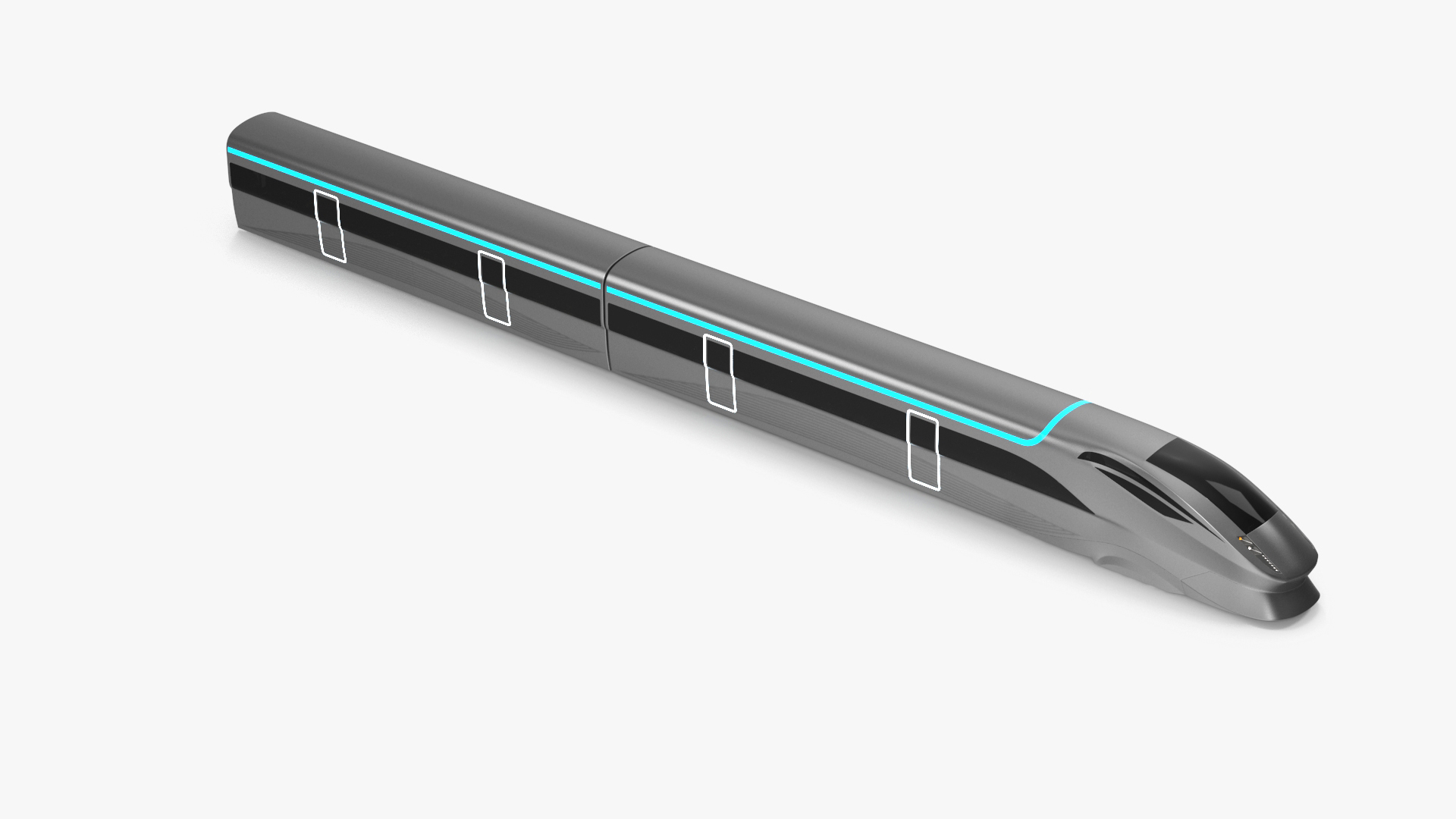 3D Futuristic Passenger Train Silver - TurboSquid 2219328