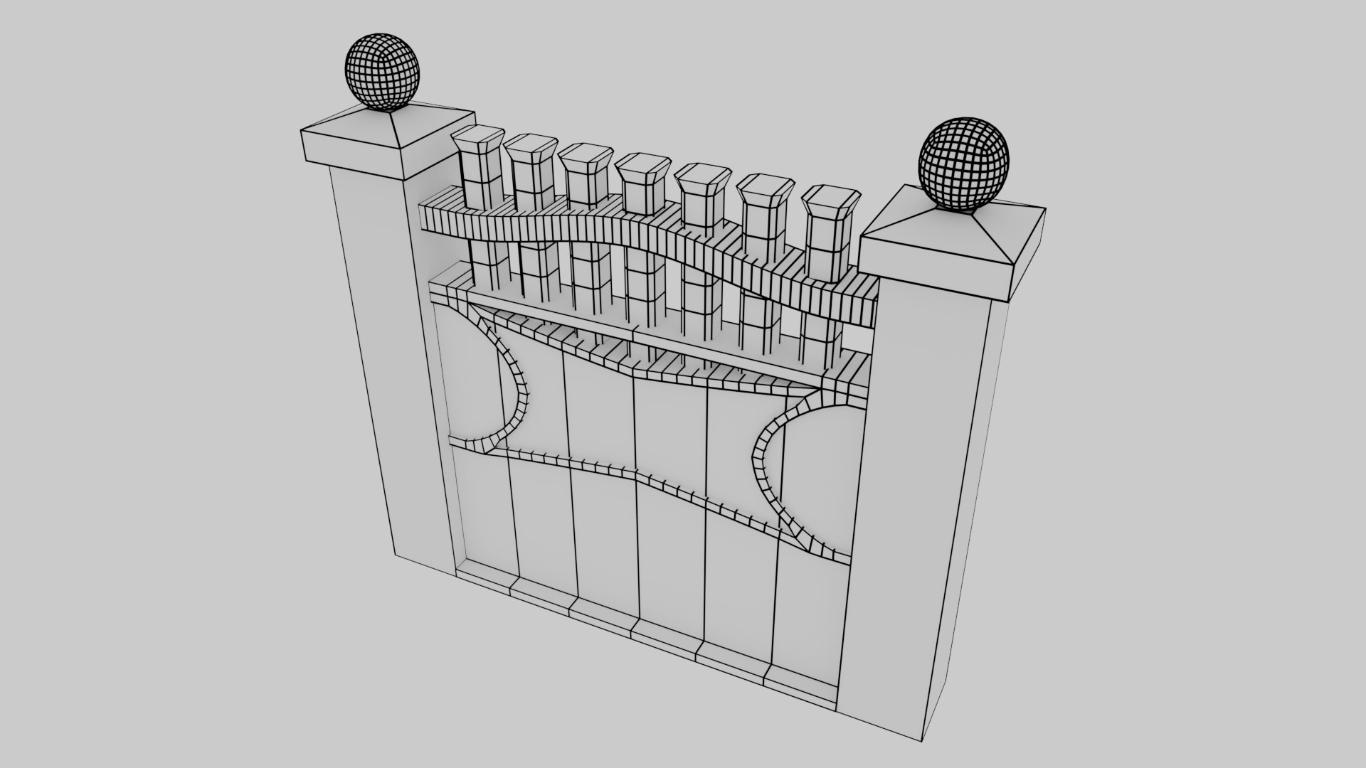 Stone Fence Wall 3D Model - TurboSquid 1537903