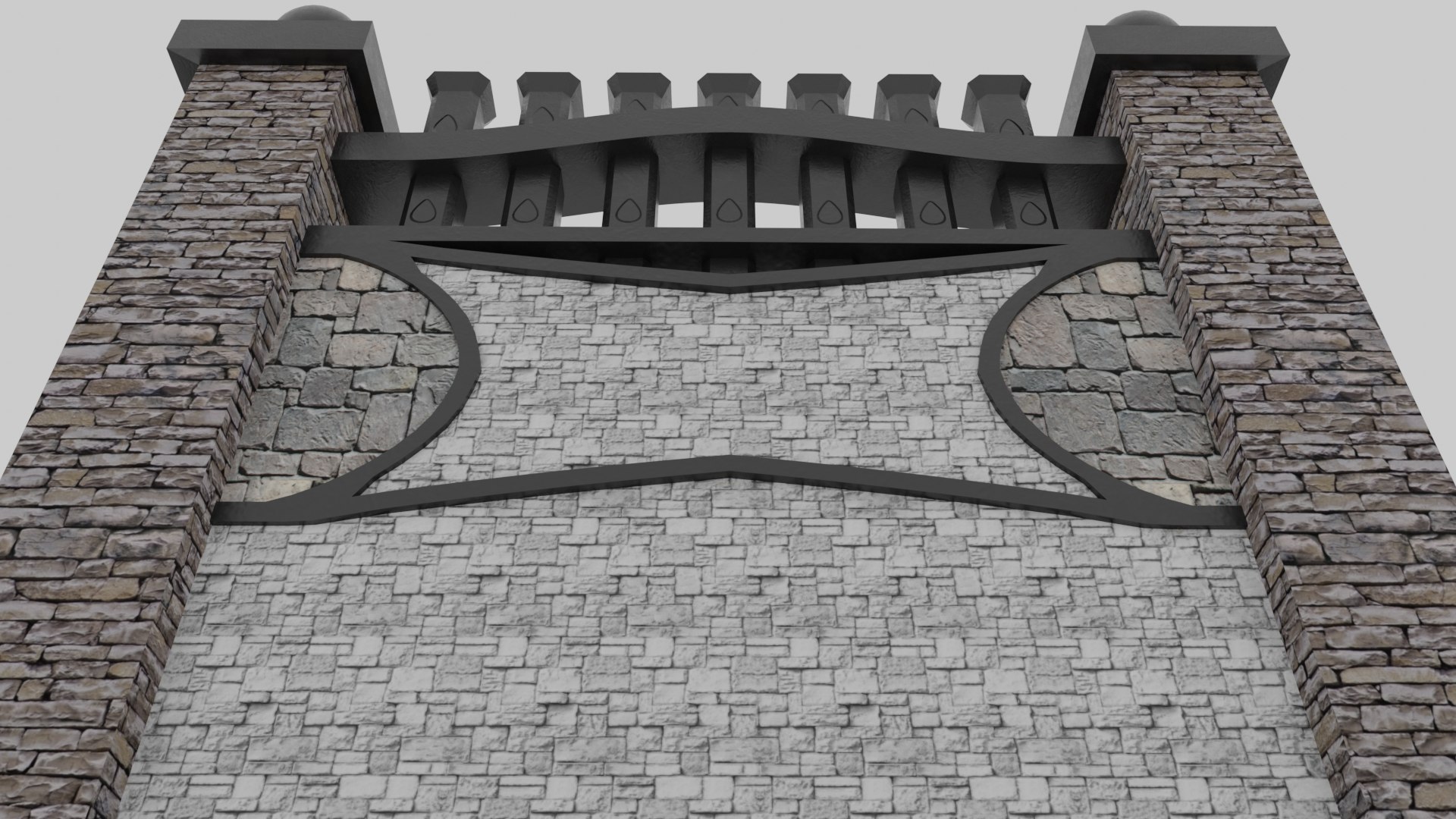 Stone Fence Wall 3D Model - TurboSquid 1537903