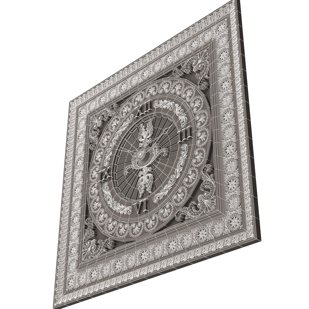 3D Model Classic Wall Clock 05 Chrome - TurboSquid 2137874