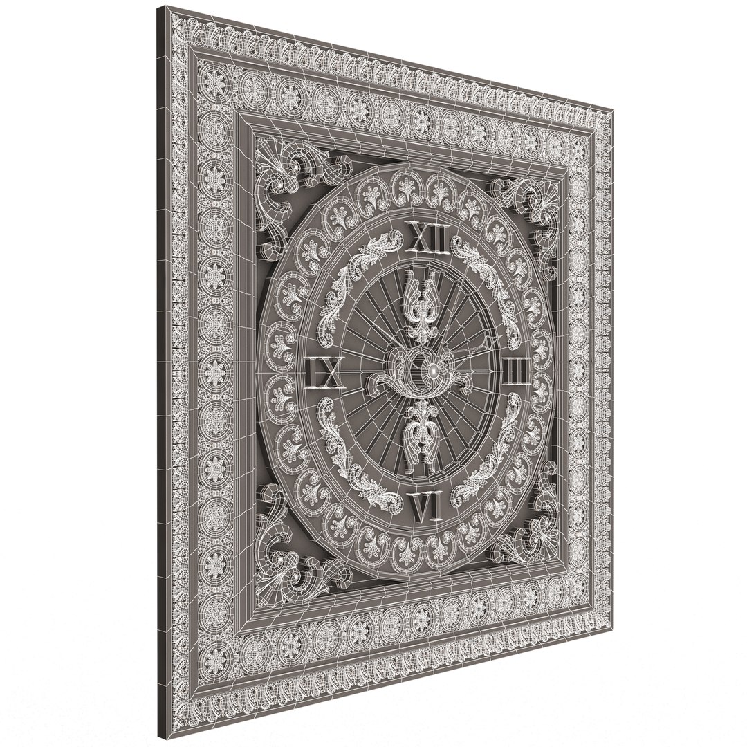 3D Model Classic Wall Clock 05 Chrome - TurboSquid 2137874