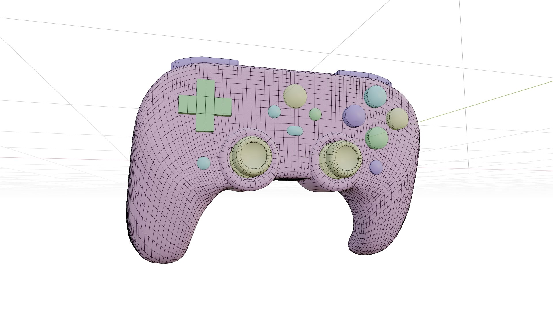 Pastel Video Game Controller 3D model - TurboSquid 1988695
