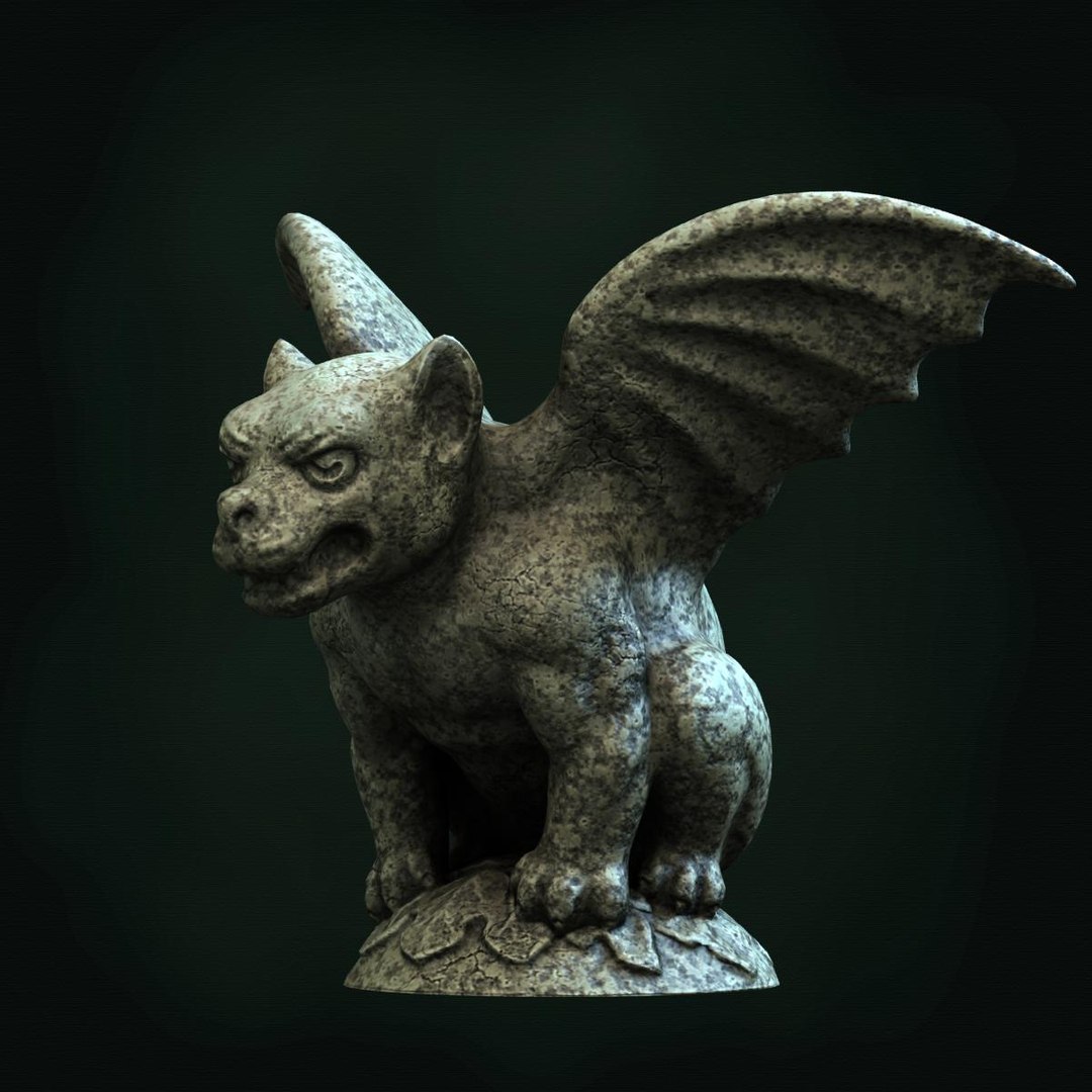 Gargoyle Dog 3d Model