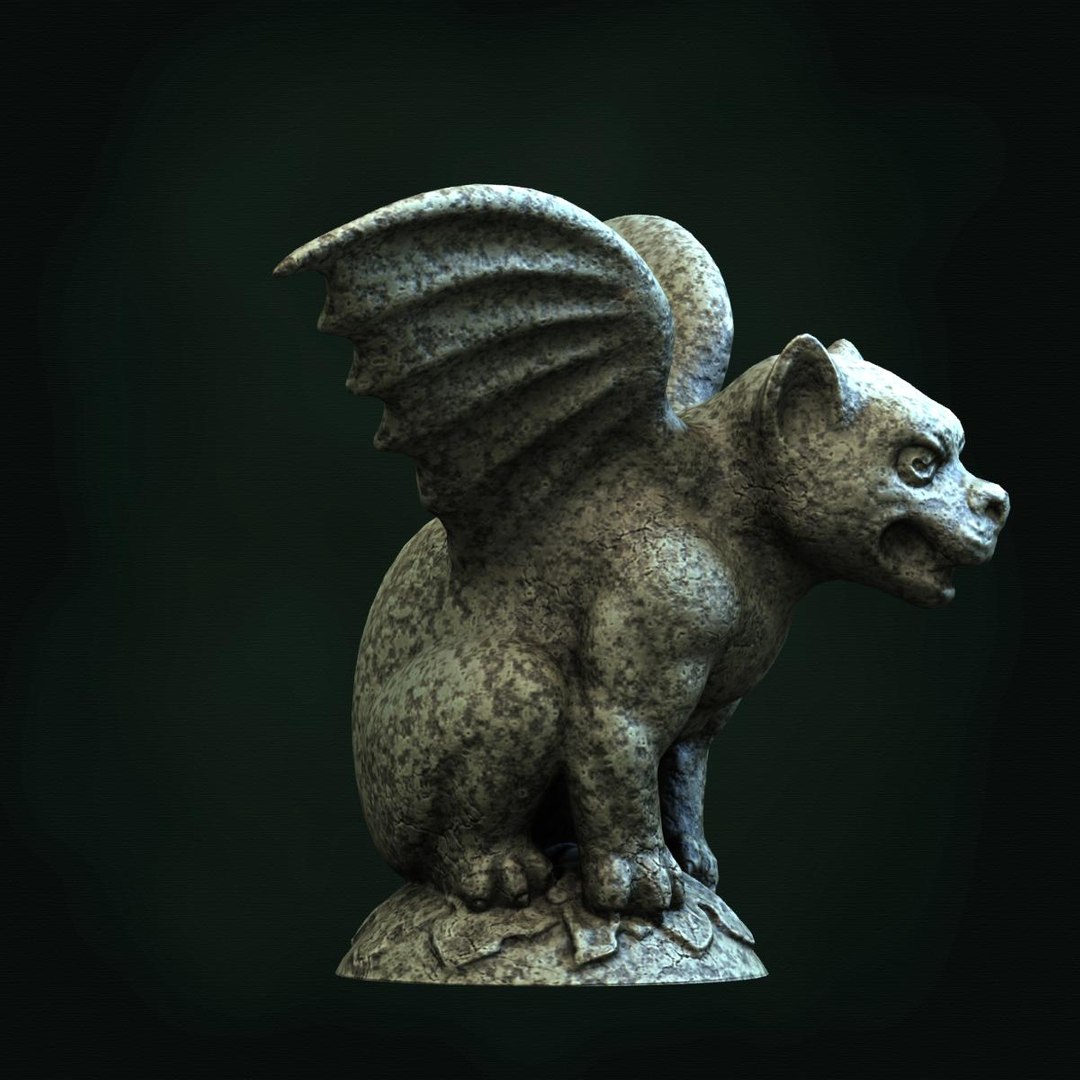 Gargoyle Dog 3d Model