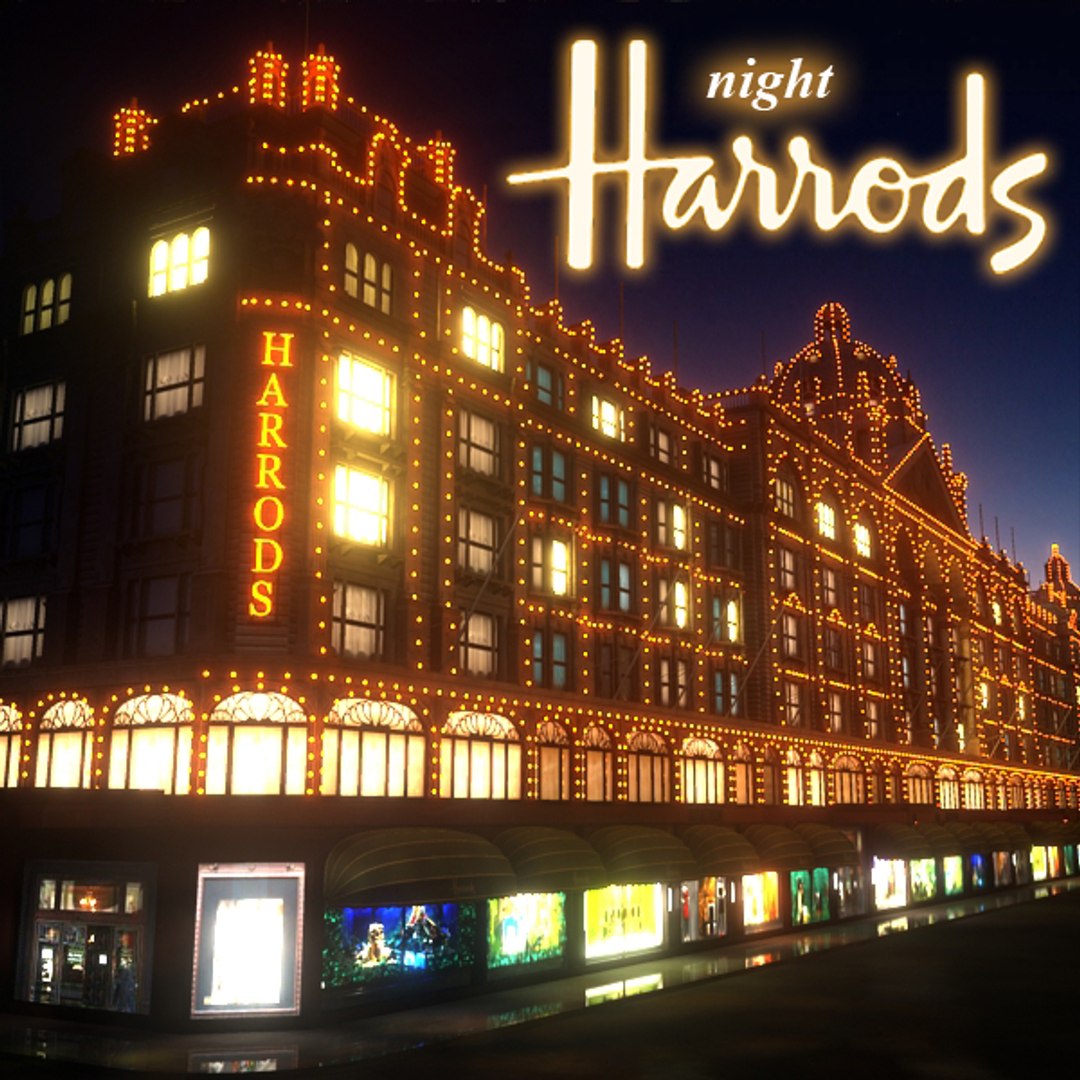 3d night shopping mall harrods