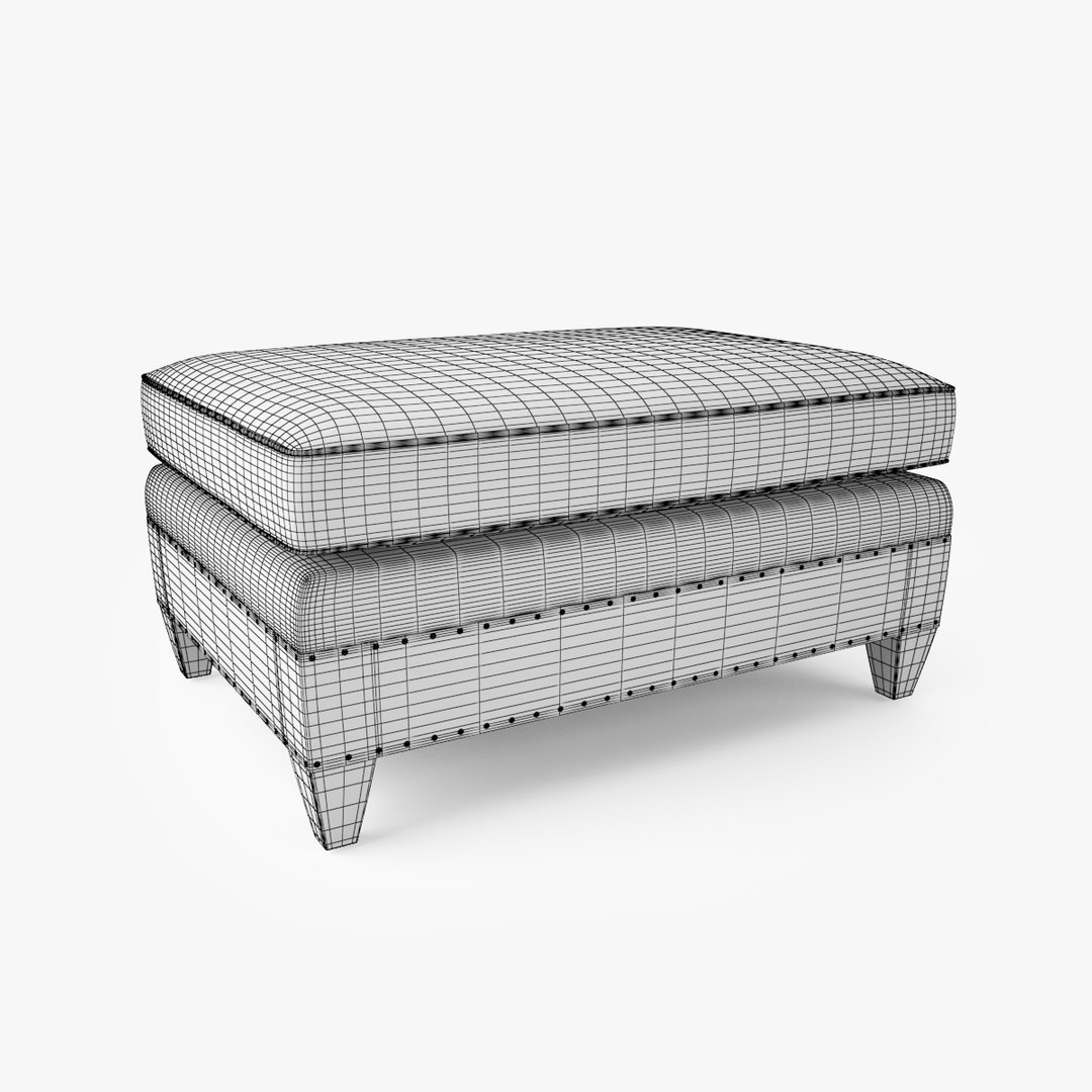 crate barrel durham ottoman obj