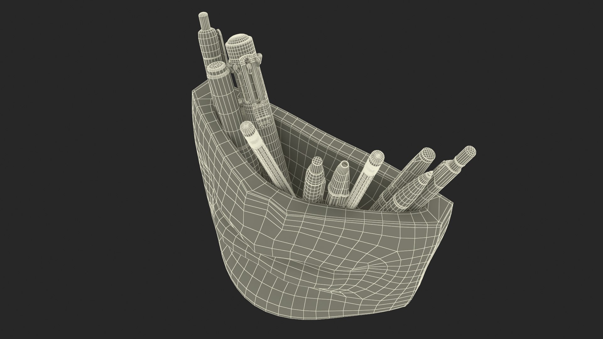 3D Michelangelo David Lips Decor Gold With Pens - TurboSquid 2270639