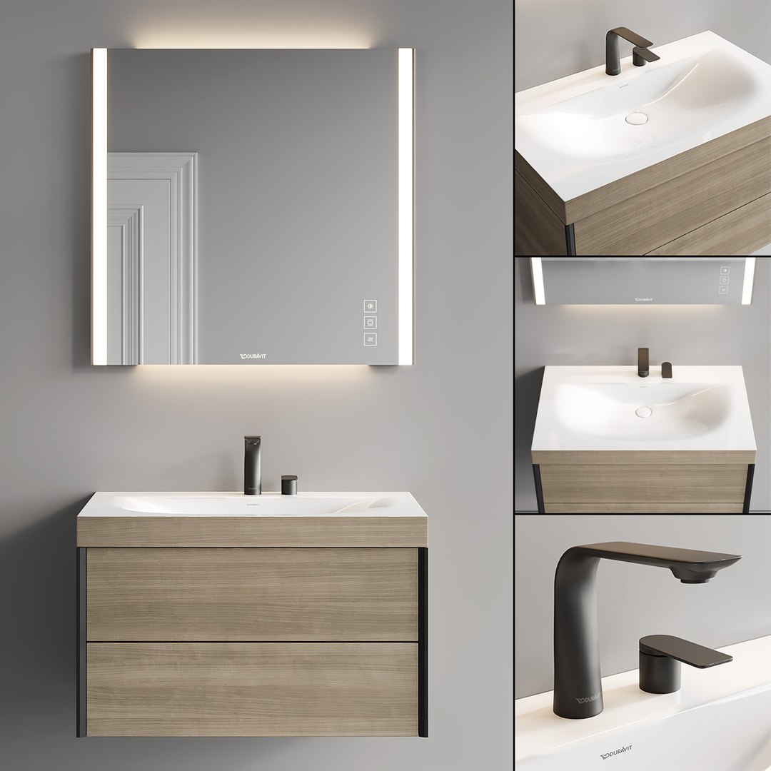 Duravit XViu Vanity Unit Set 2 3D Model - TurboSquid 1974970