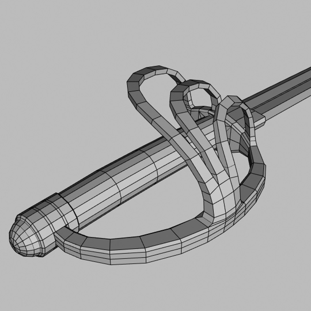 3dsmax Cuirasier Sword - Heavy