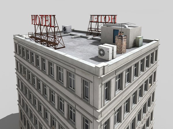 hotel building new york 3d model