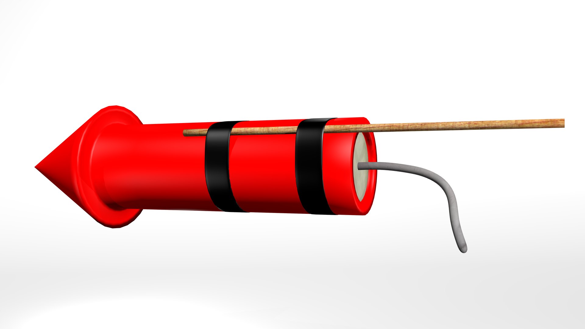 3d model of firework rocket