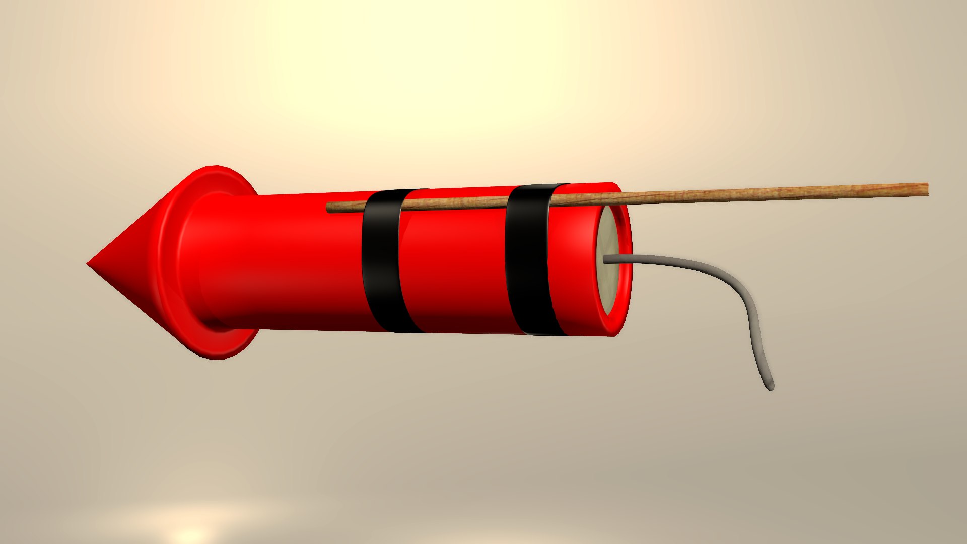 3d model of firework rocket