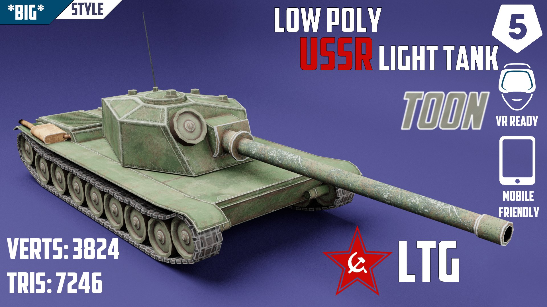 3D model ltg tank ussr toon - TurboSquid 1242829
