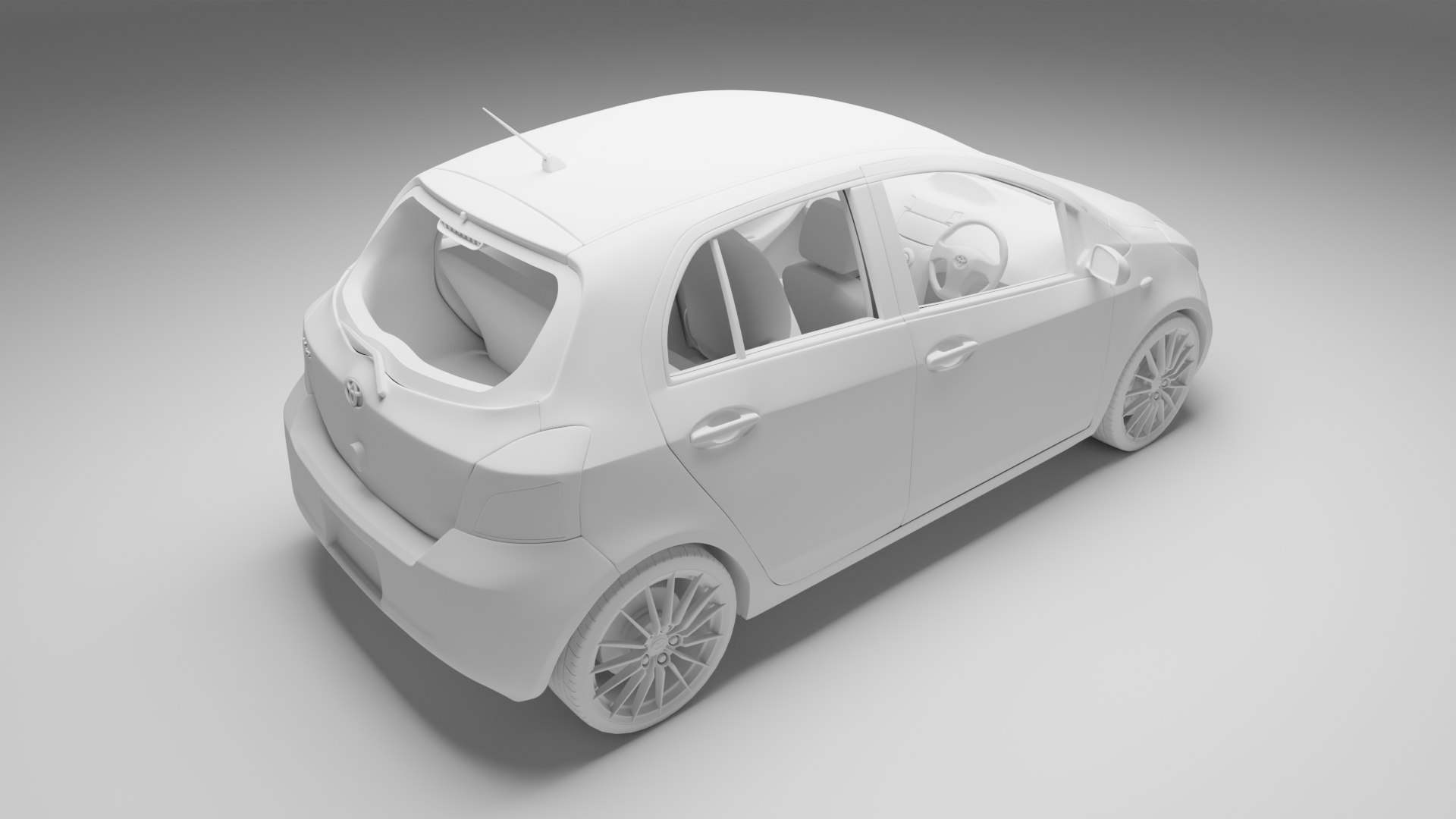 3D TOYOTA VITZ YARIS 2006 CREAM Model - TurboSquid 2347688