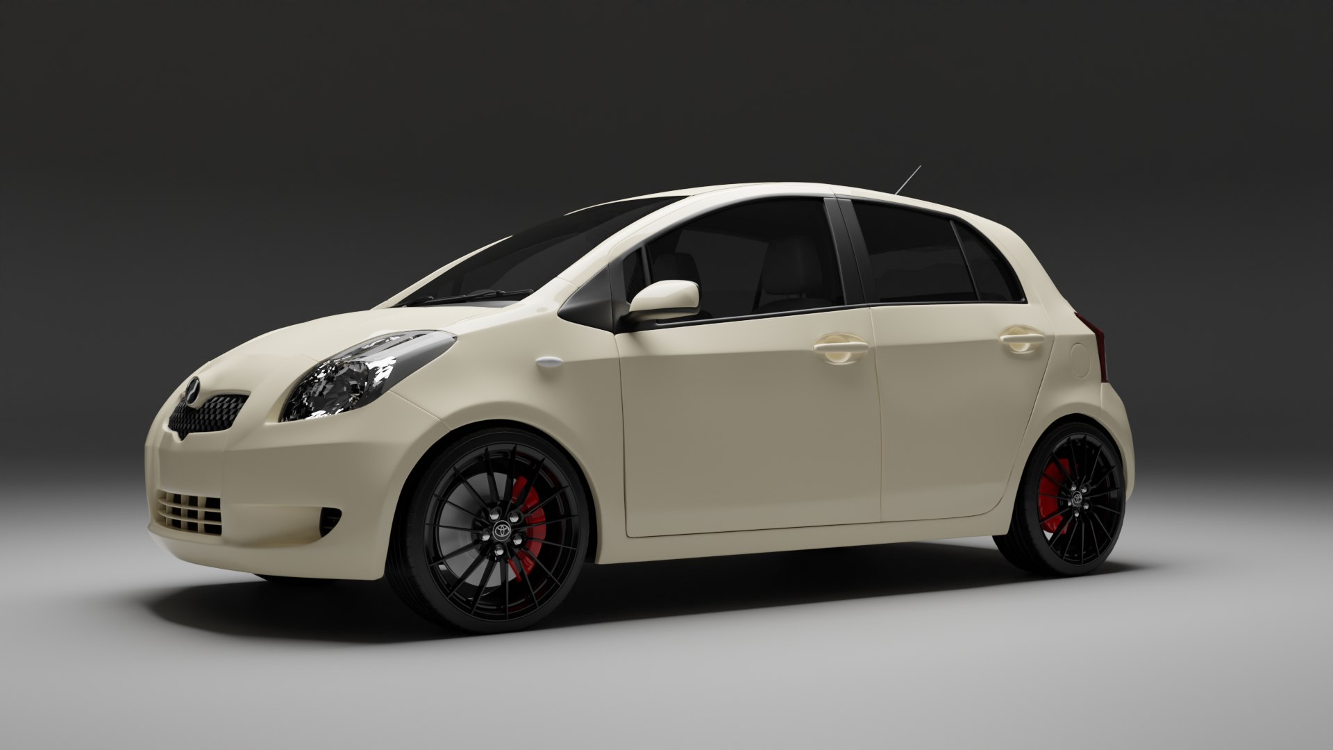 3D TOYOTA VITZ YARIS 2006 CREAM Model - TurboSquid 2347688