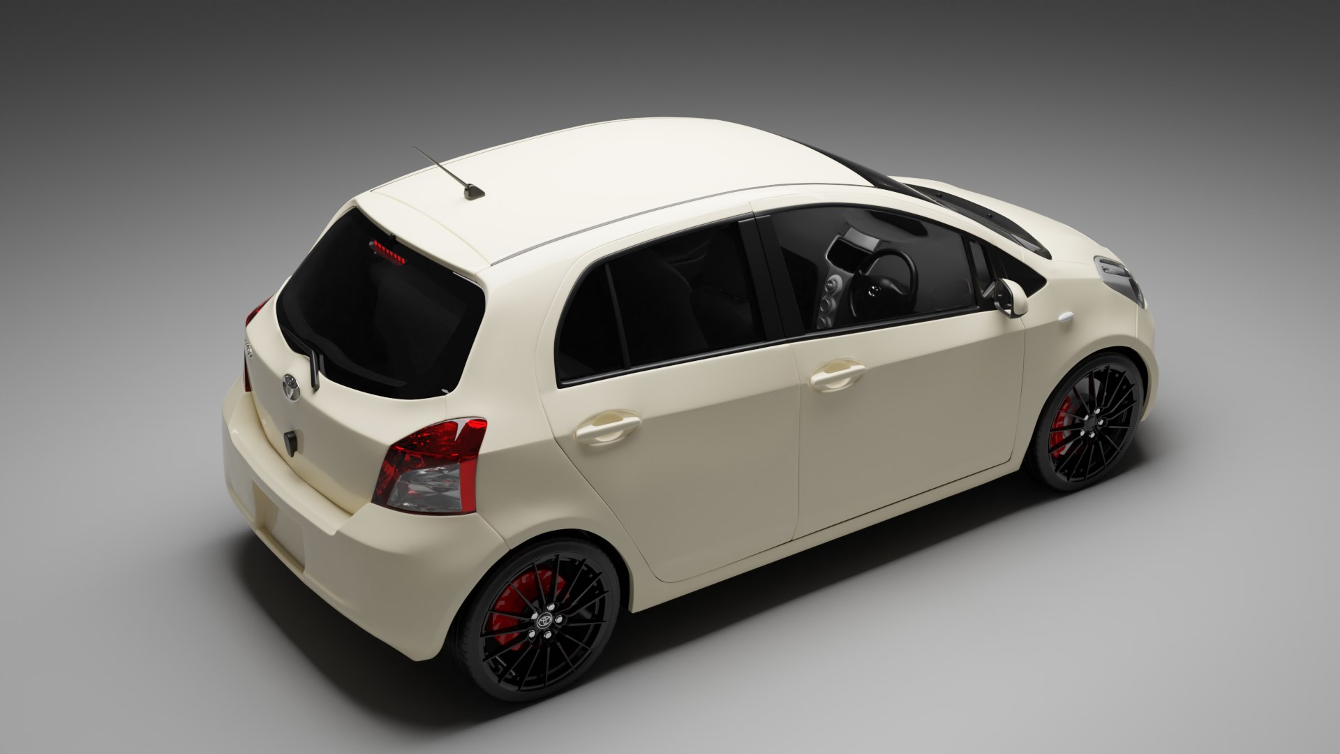 3D TOYOTA VITZ YARIS 2006 CREAM Model - TurboSquid 2347688
