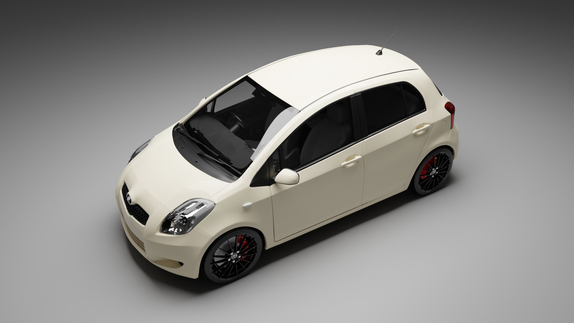 3D TOYOTA VITZ YARIS 2006 CREAM Model - TurboSquid 2347688