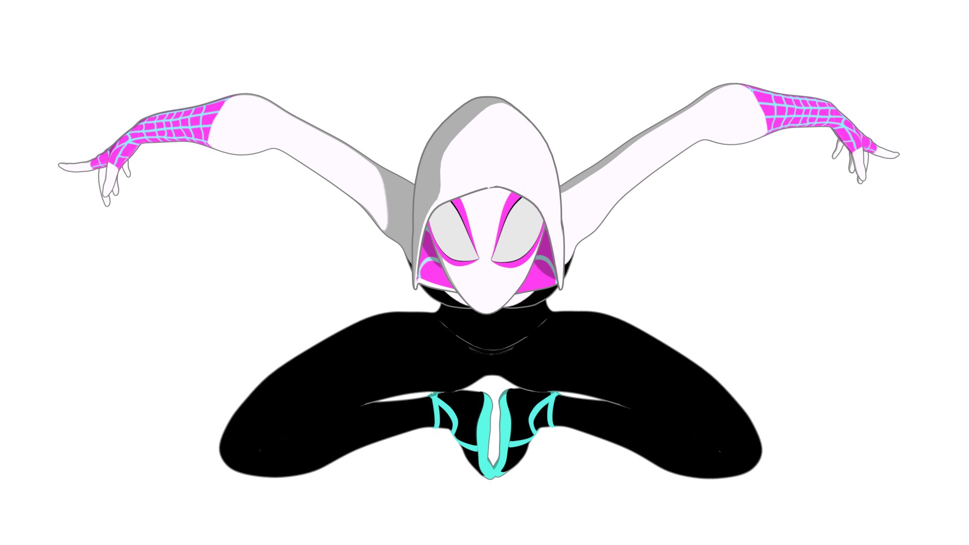 Spider Gwen Spiderverse Model 3D Model - TurboSquid 2085773