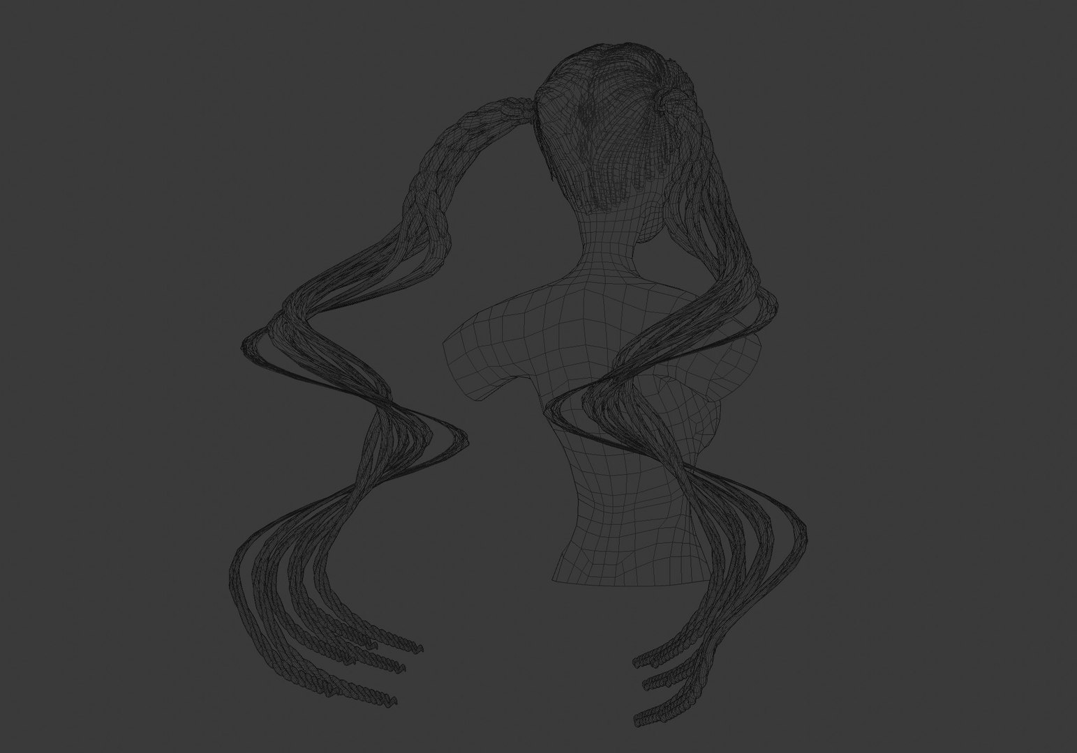 Braids Long Hair 3d Model Turbosquid 1944453