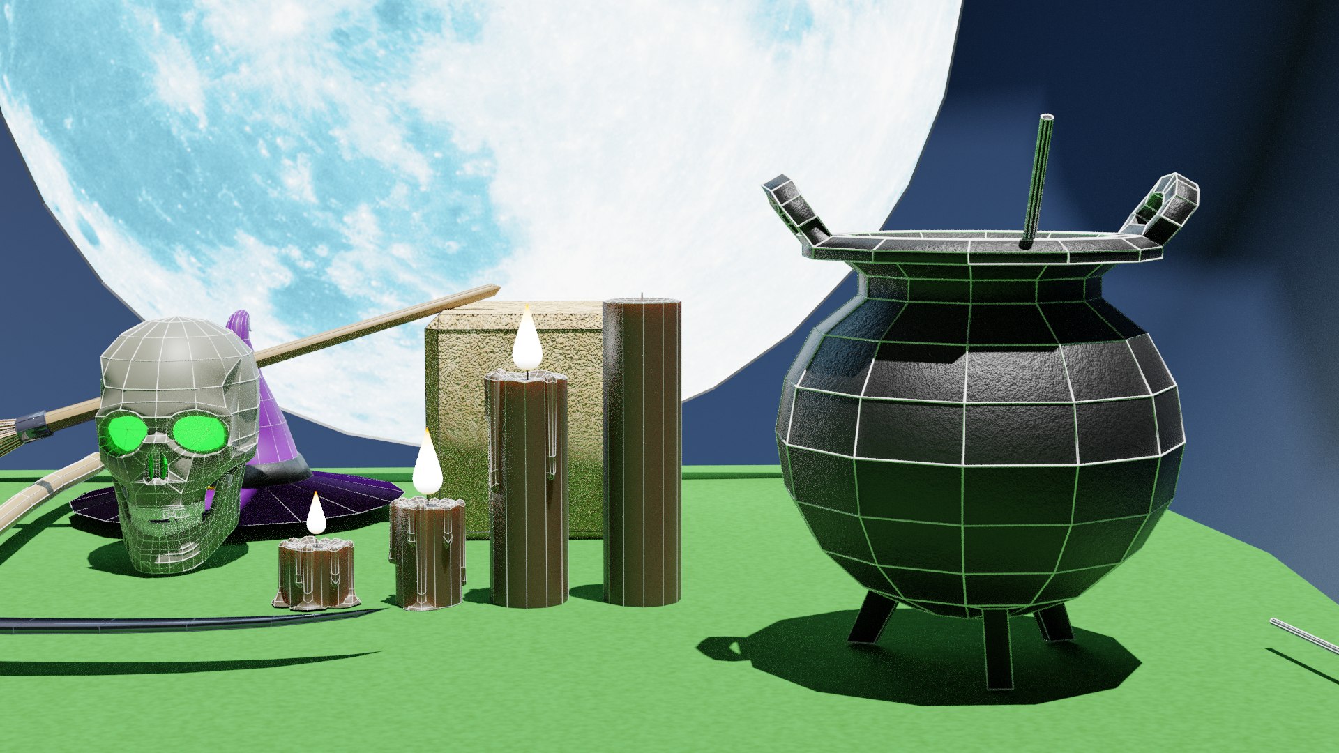 Halloween set 3D - TurboSquid 2136506