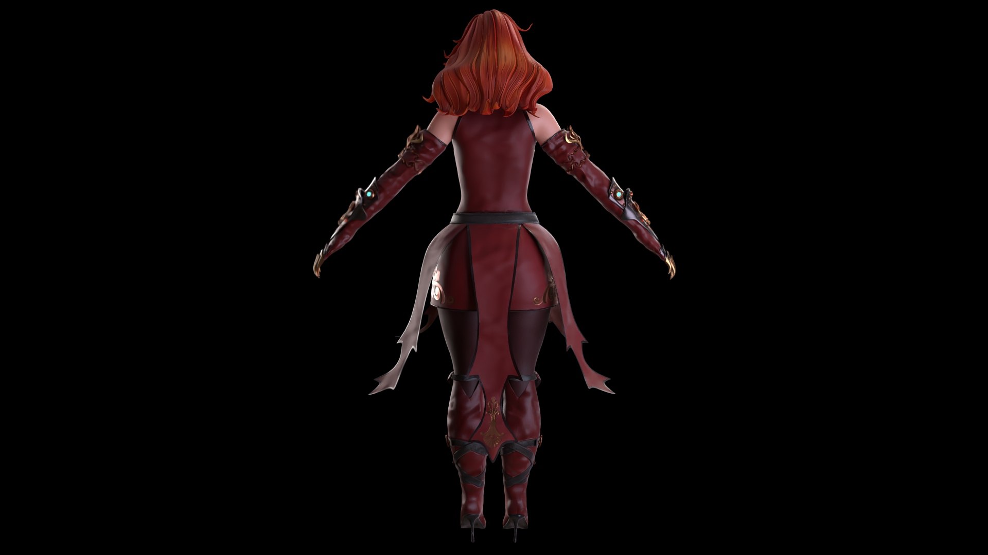3D Model Stylized Female Mage Rig - TurboSquid 1635993