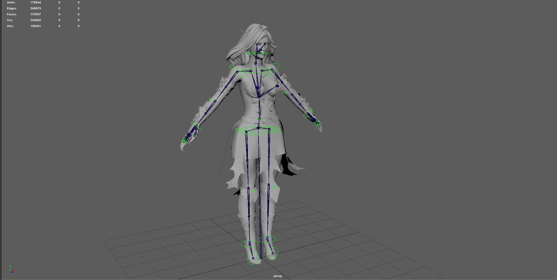 3D Model Stylized Female Mage Rig - TurboSquid 1635993