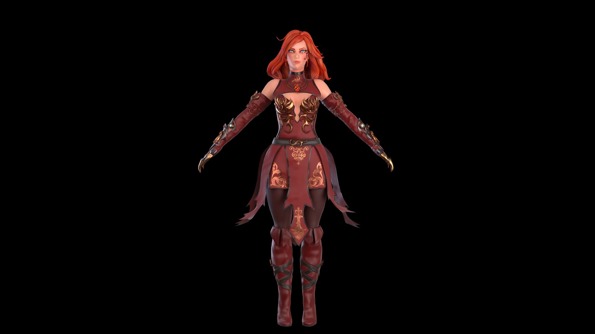 3D Model Stylized Female Mage Rig - TurboSquid 1635993