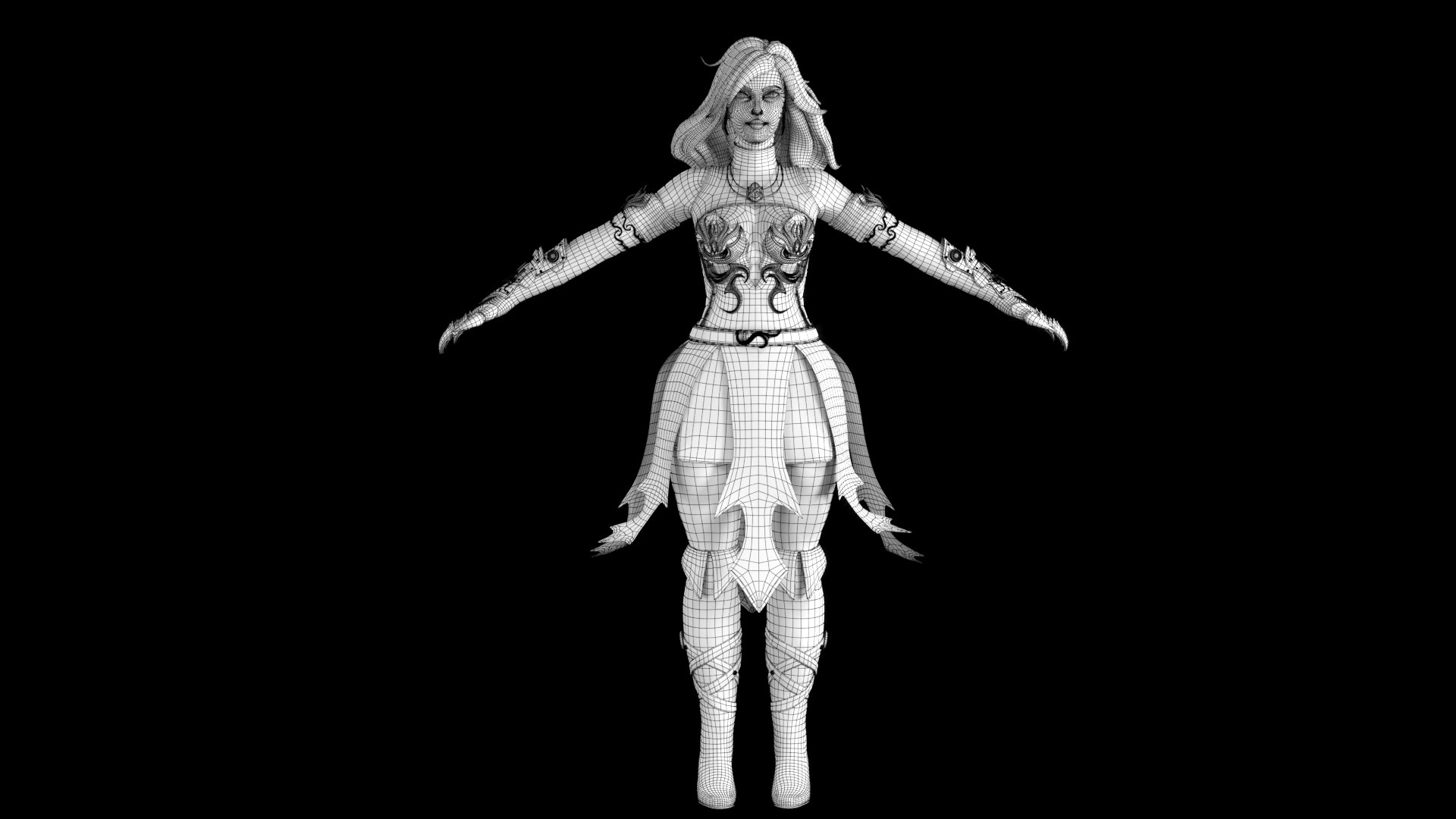 3D Model Stylized Female Mage Rig - TurboSquid 1635993