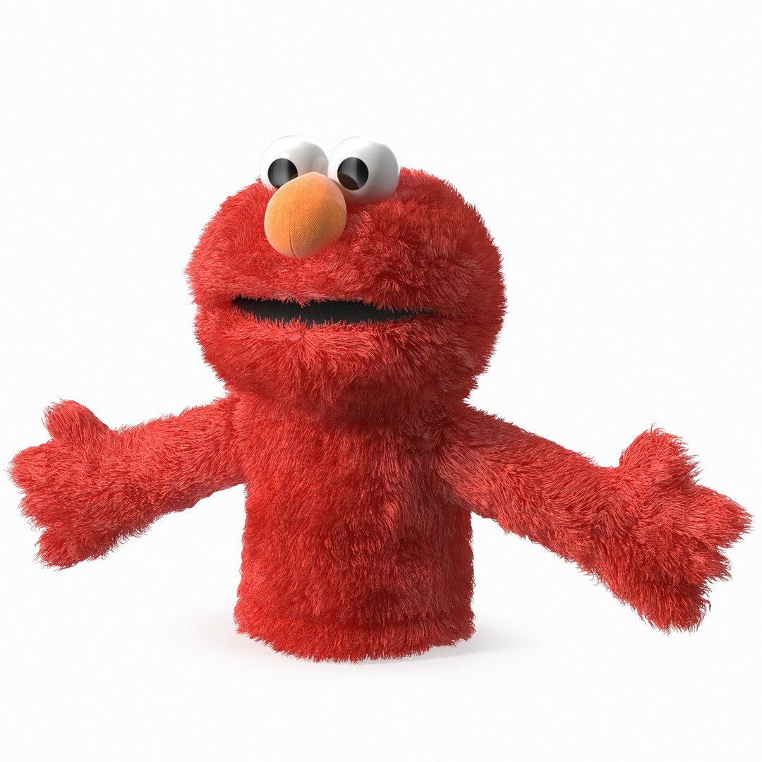 modelo 3d Elmo Hand Puppet Fur - TurboSquid 2006749