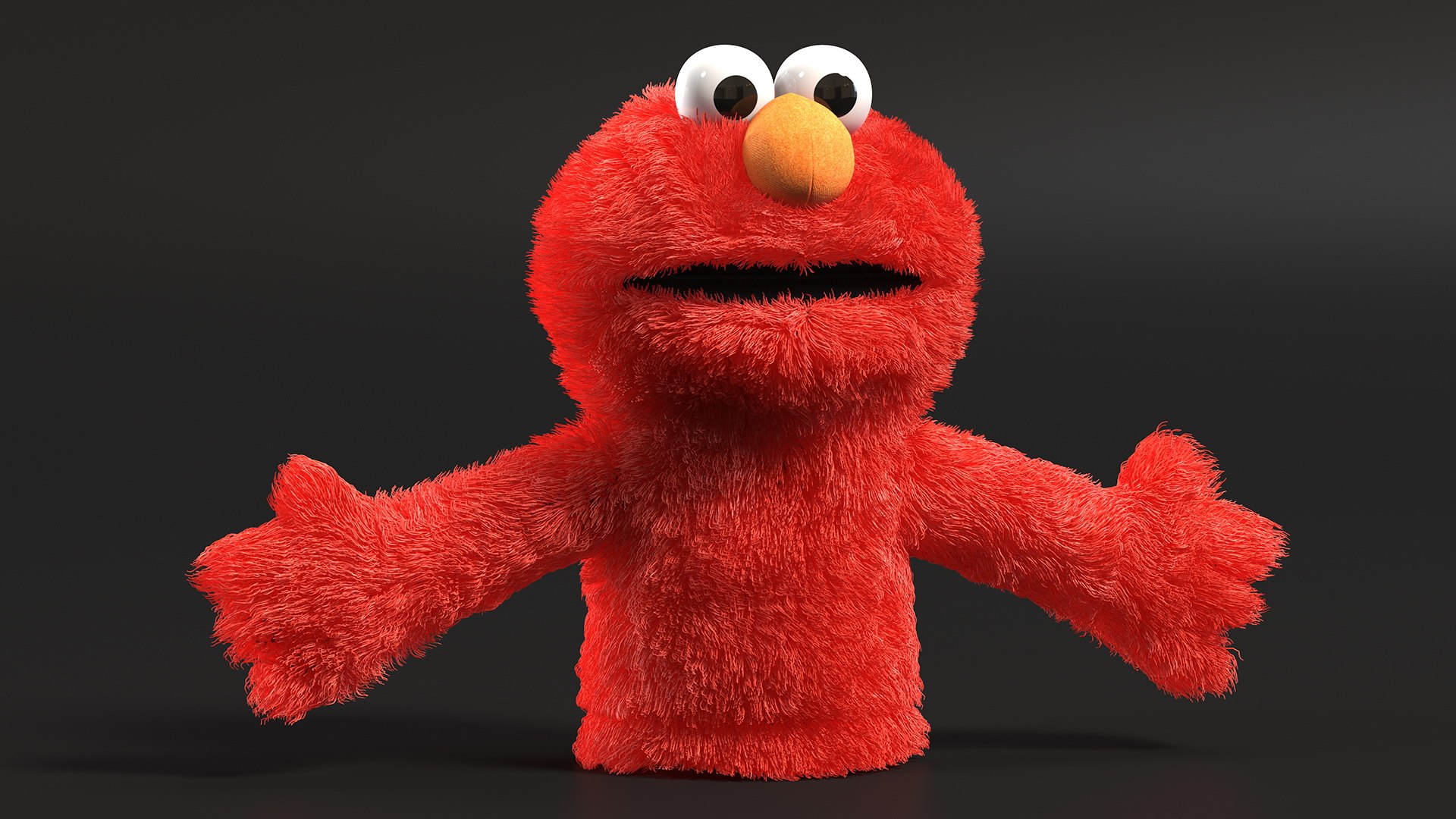 3D Elmo Hand Puppet Fur Model - TurboSquid 2006749
