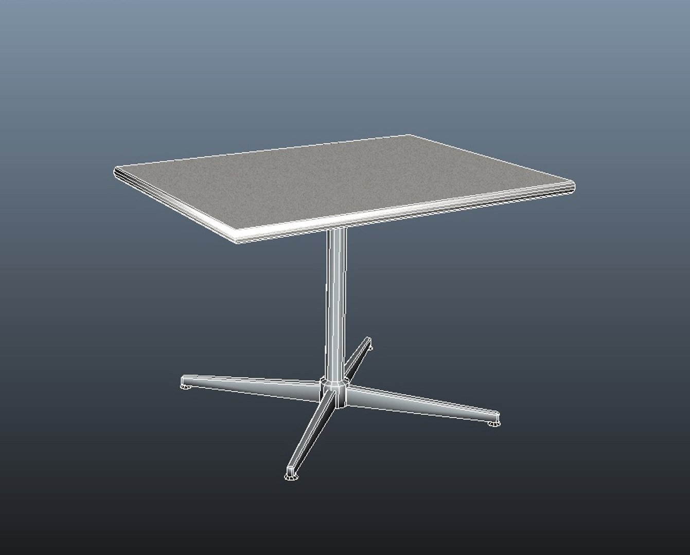 3d model square dining table