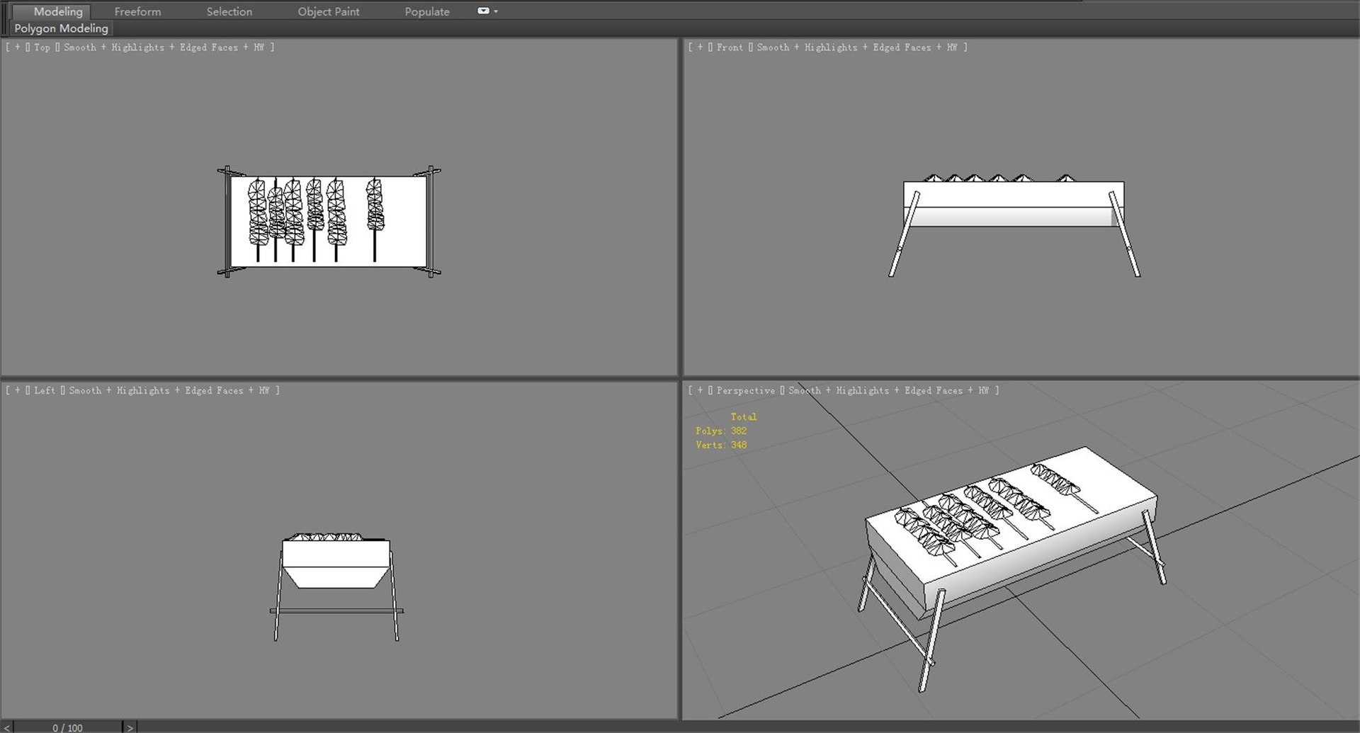 Cartoon Barbecue Rack - Kebabs 3D - TurboSquid 2110489