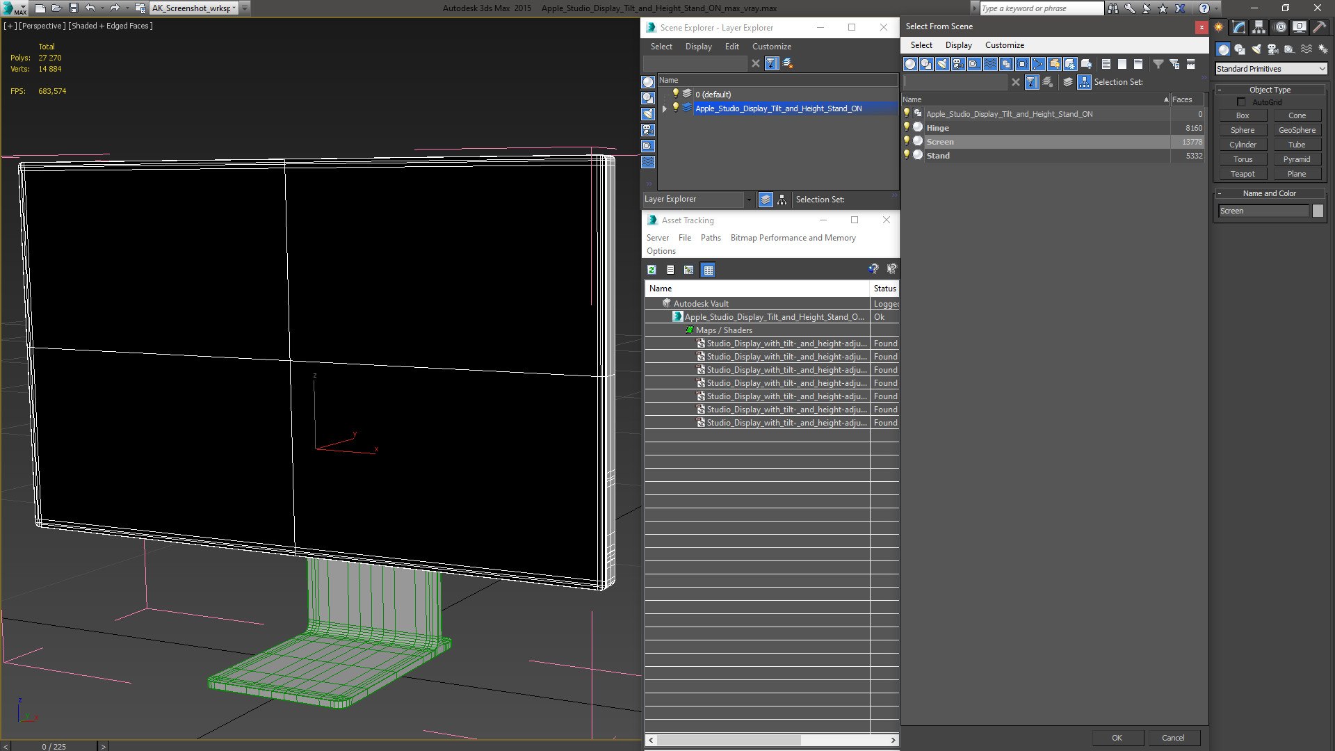 Apple Studio Display Tilt and Height Stand ON 3D model - TurboSquid 1881104