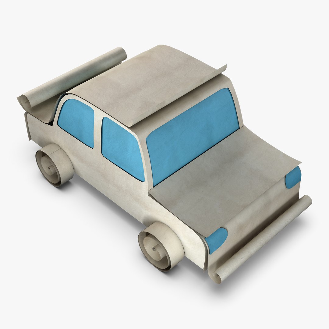Car sedan paper v 3D model - TurboSquid 1546155