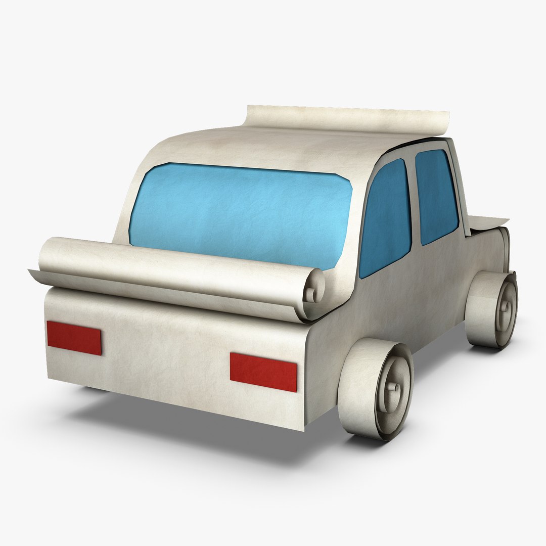 Car sedan paper v 3D model - TurboSquid 1546155