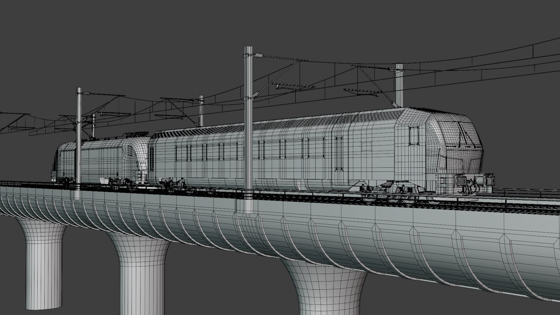 Bridge With Siemens Train 3D Model - TurboSquid 2182744
