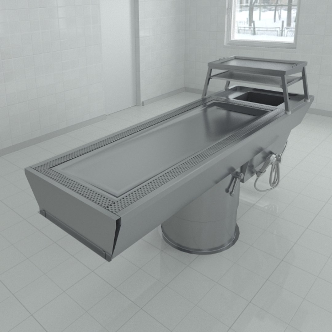 autopsy table roll-in dissection 3d max