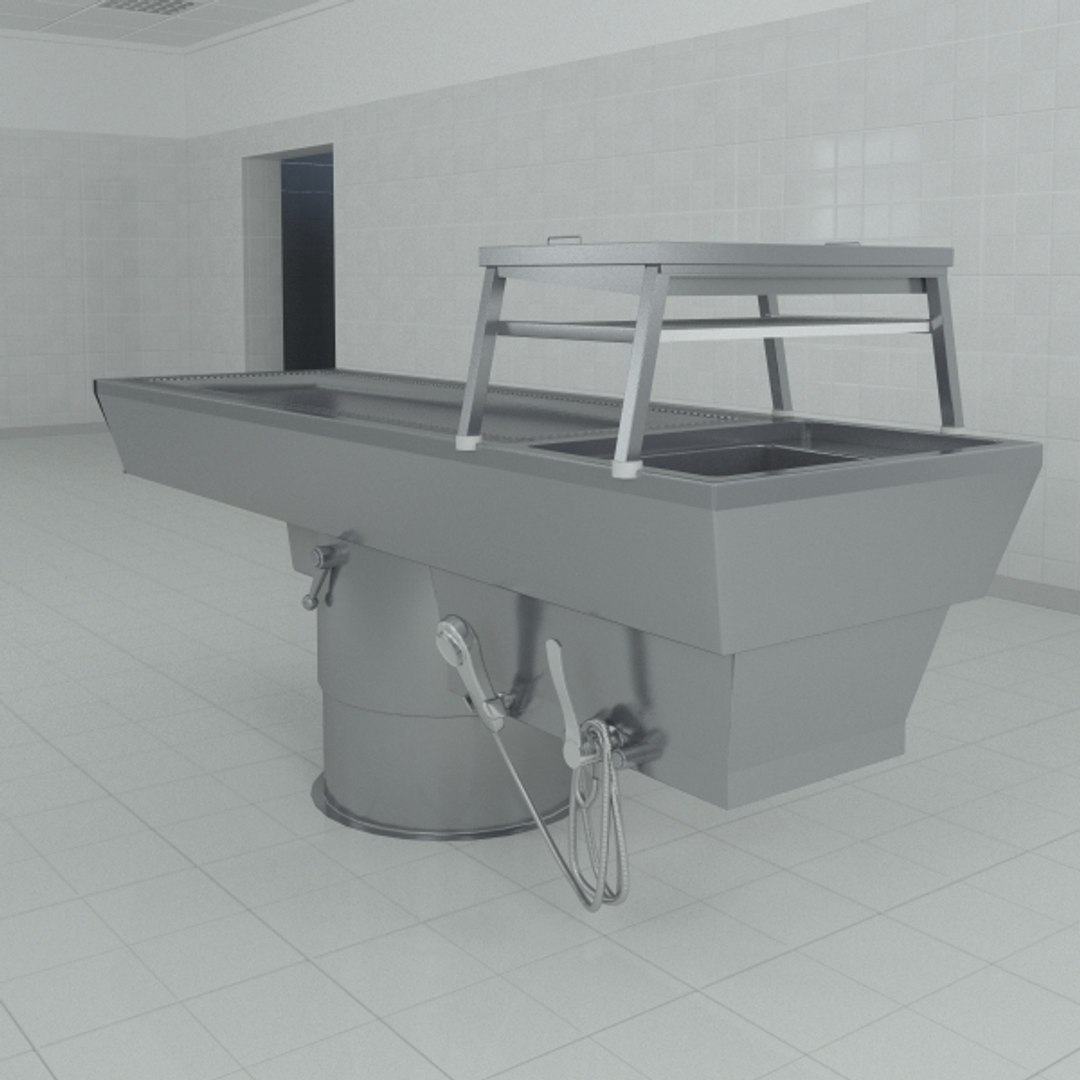 autopsy table roll-in dissection 3d max