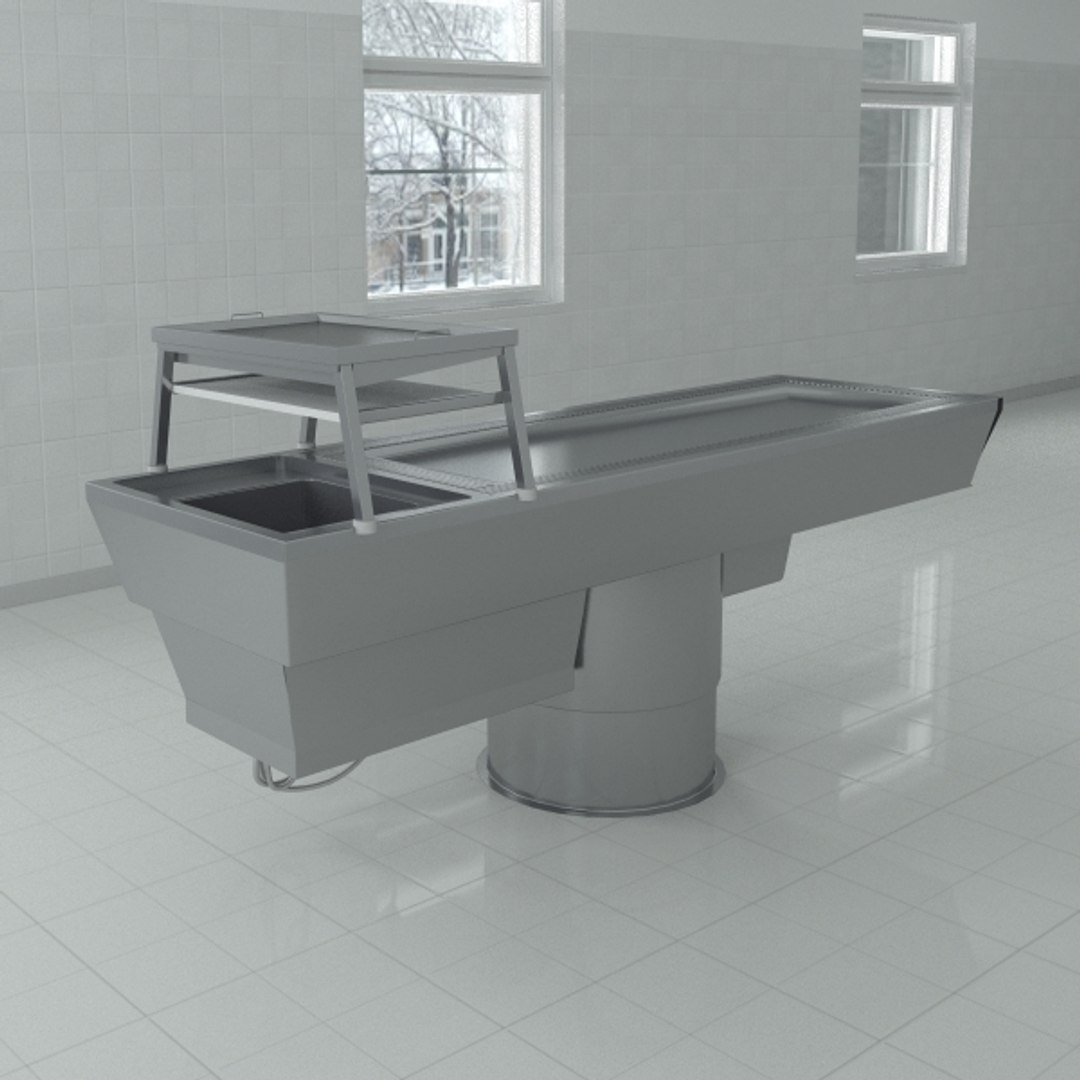 autopsy table roll-in dissection 3d max