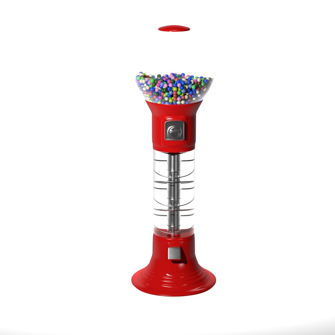 3d Model Tall Gumball Machine