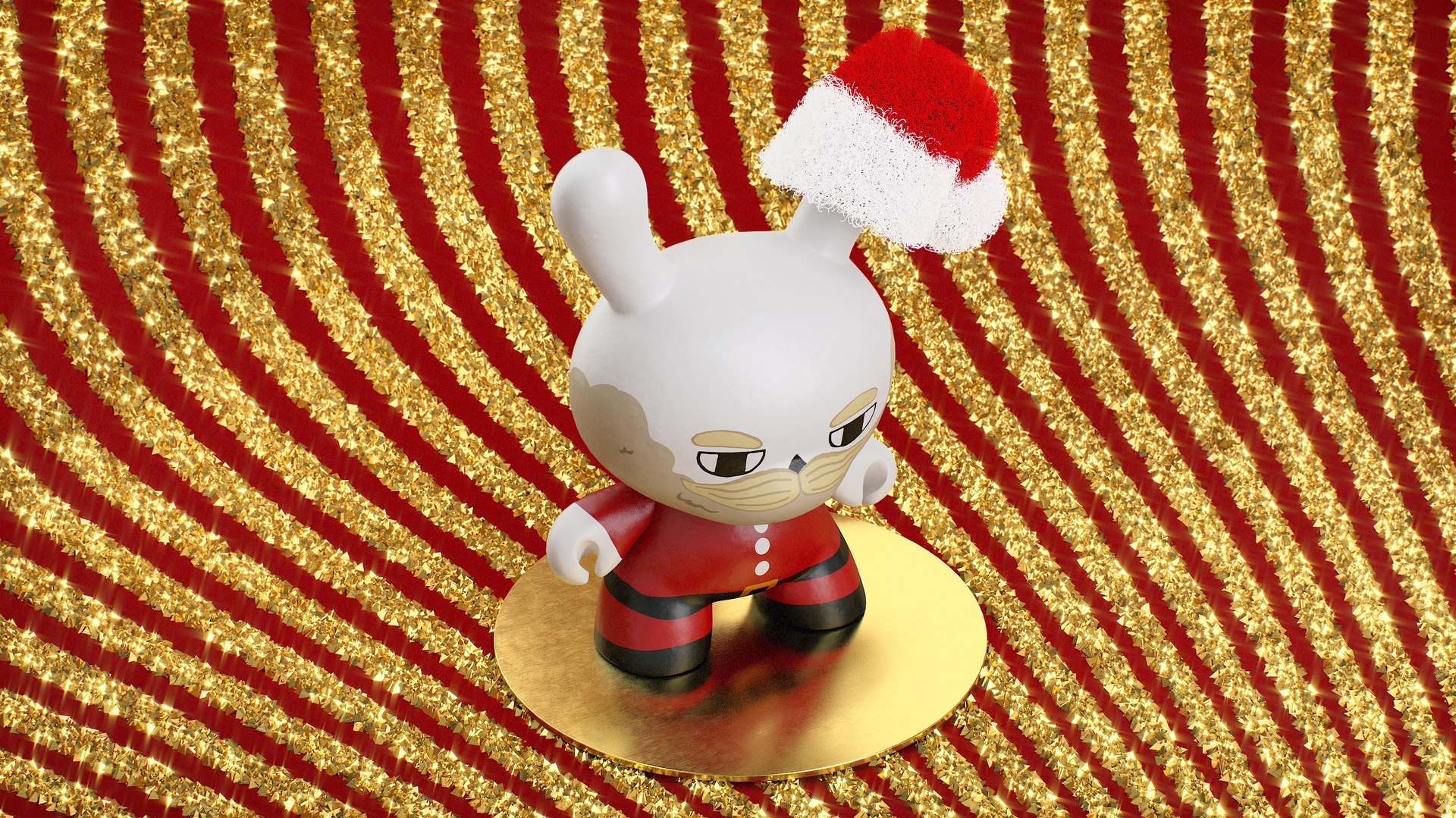 3D Kidrobot Santa Claus 12 Inch Christmas Set Dunny Model - TurboSquid ...