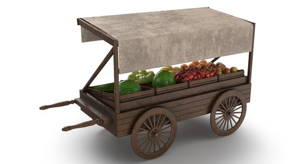 Real fruit cart 3D model - TurboSquid 1328896