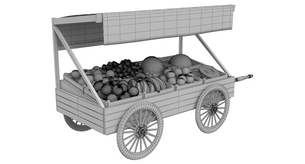 Real fruit cart 3D model - TurboSquid 1328896