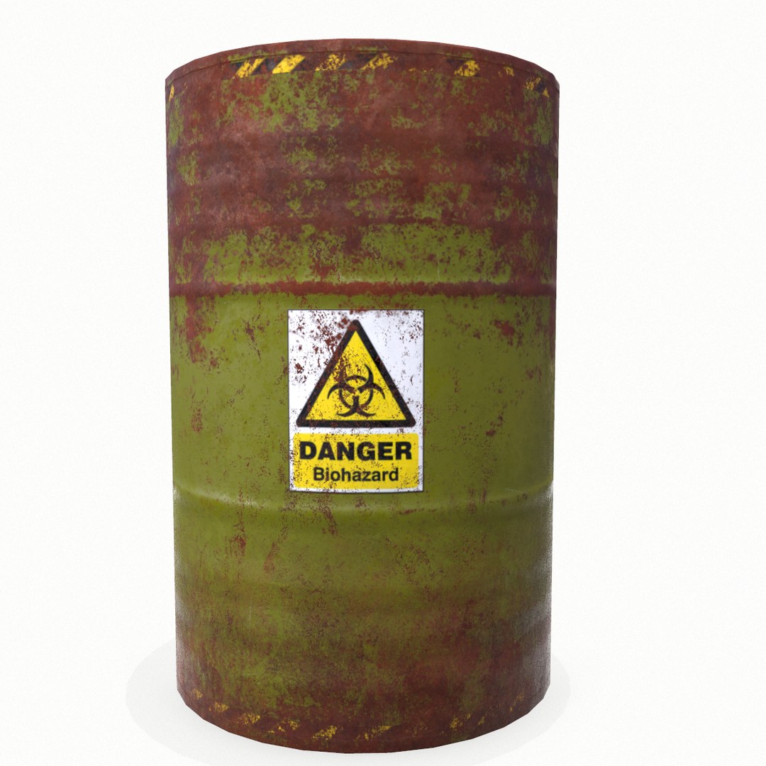 3D biohazard barrel 02 - TurboSquid 1431855