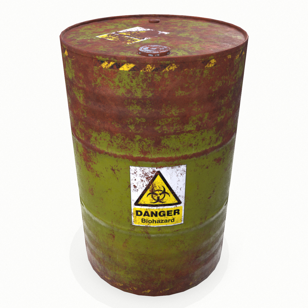 3D biohazard barrel 02 - TurboSquid 1431855