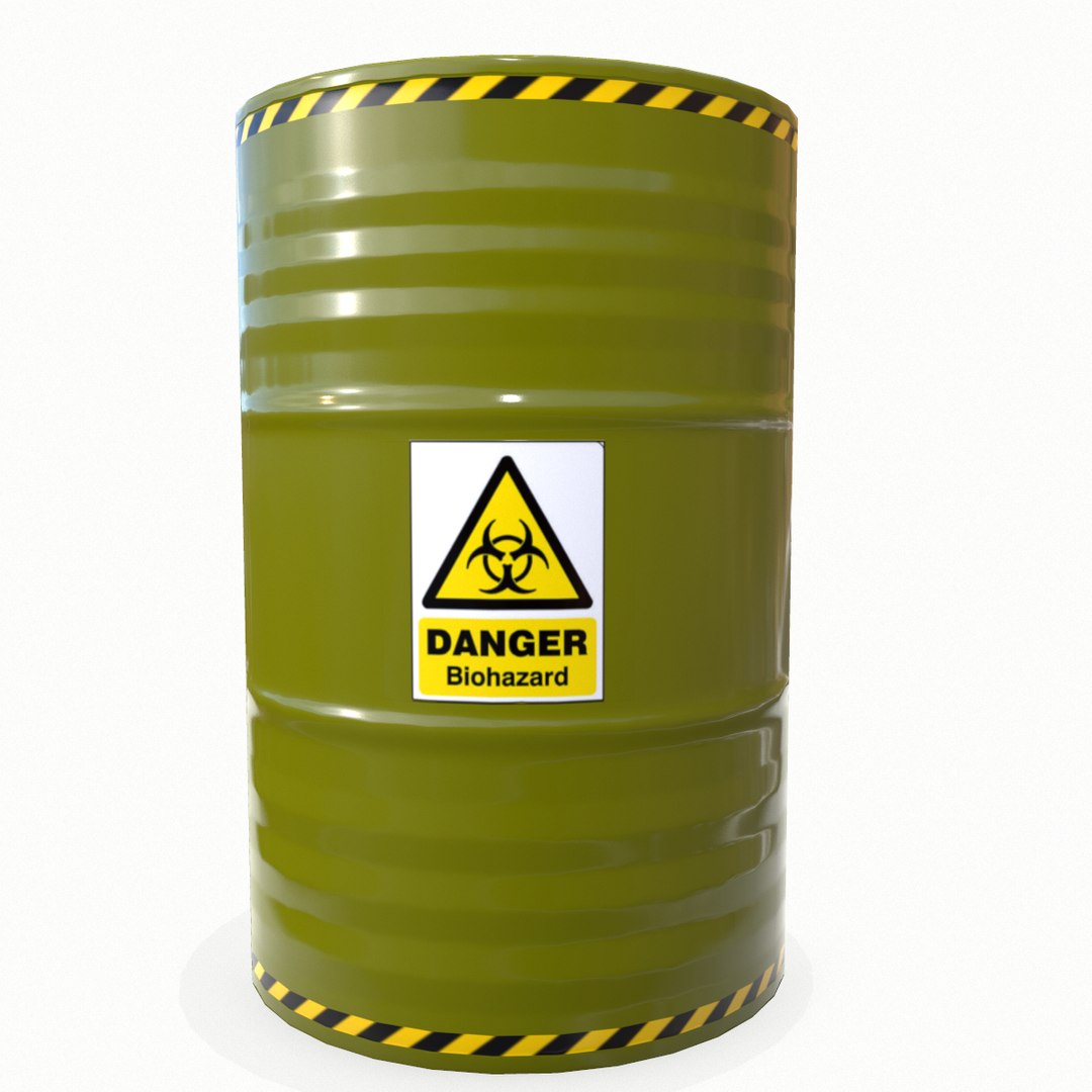 3D biohazard barrel 02 - TurboSquid 1431855