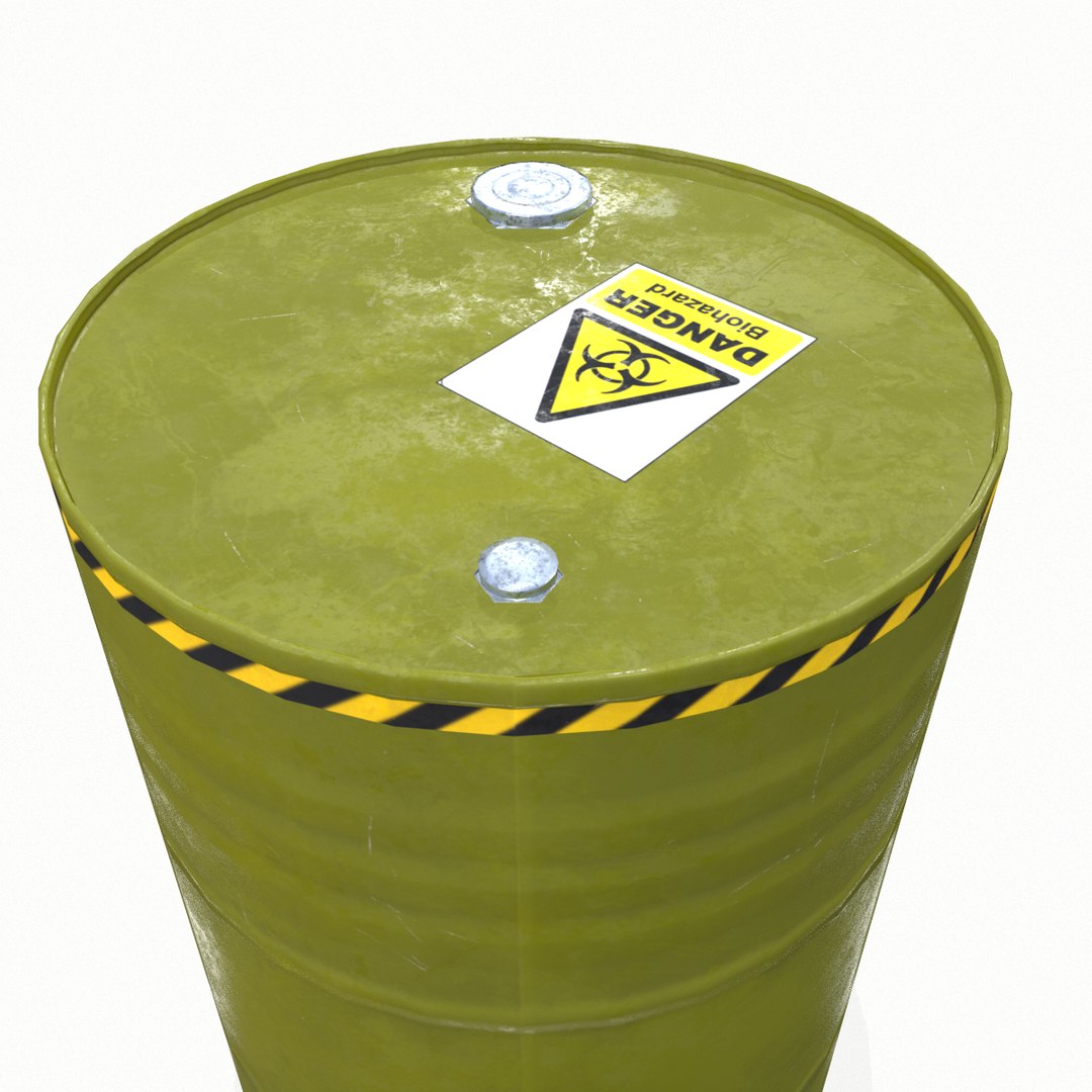 3D biohazard barrel 02 - TurboSquid 1431855