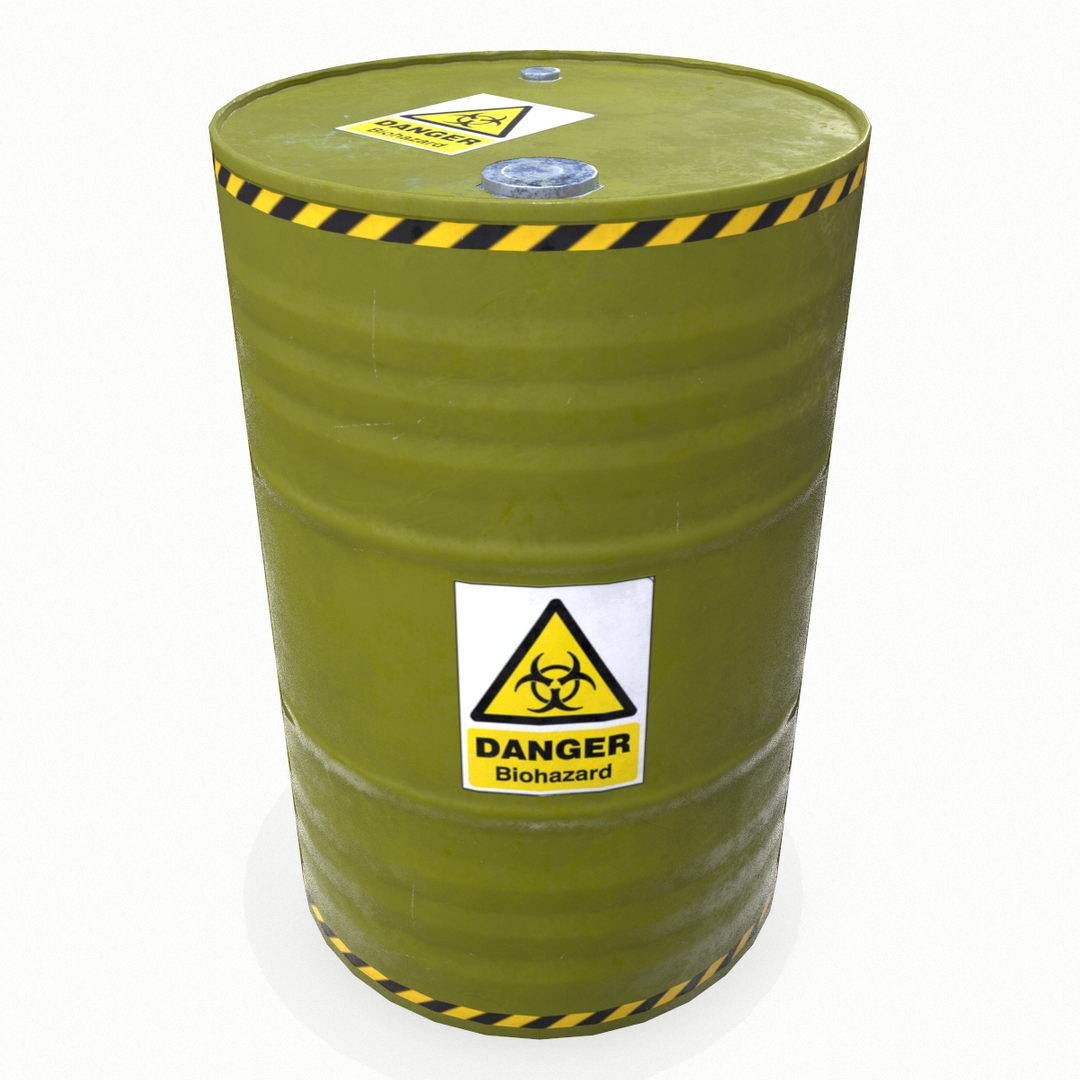 3D biohazard barrel 02 - TurboSquid 1431855