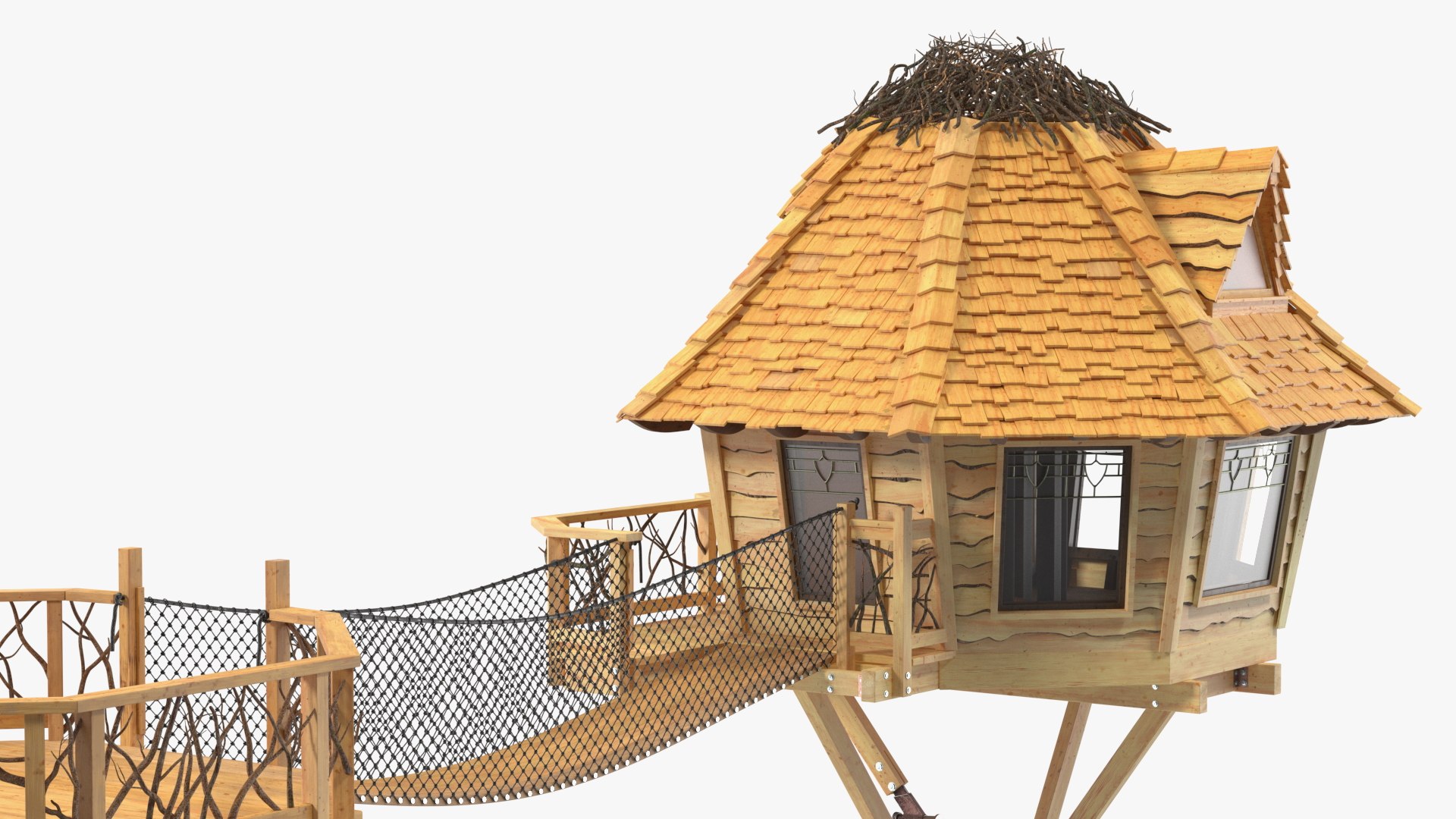 3D Wooden Tree House Large model - TurboSquid 2099307