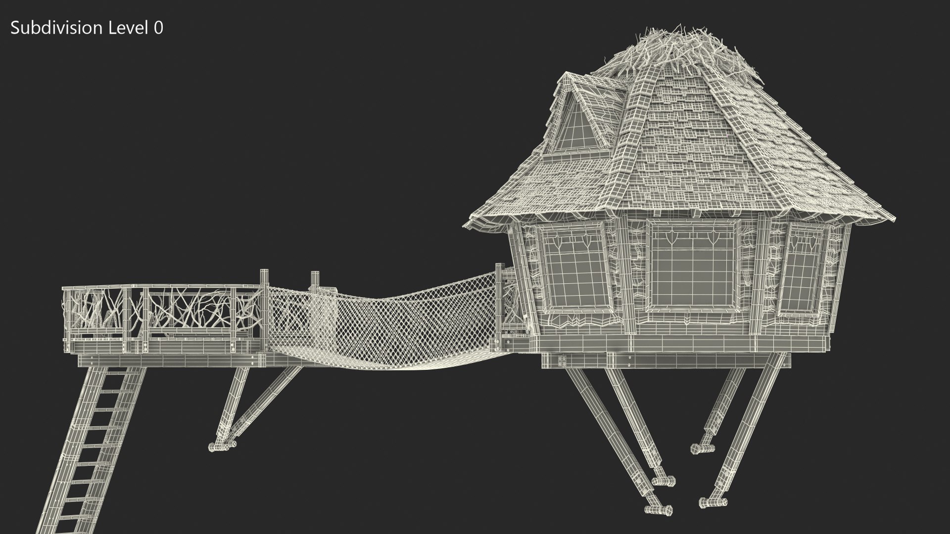 3D Wooden Tree House Large model - TurboSquid 2099307